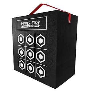Power-Stop Archery Targets - 24" High-Density Big Block Foam Target for Broadheads and Field Tips