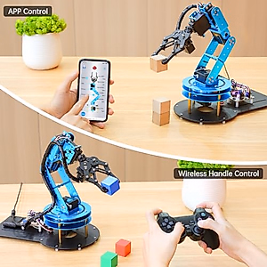 LewanSoul Robotic Arm Kit 6DOF Programming Robot Arm with Handle PC Software and APP Control with Tutorial