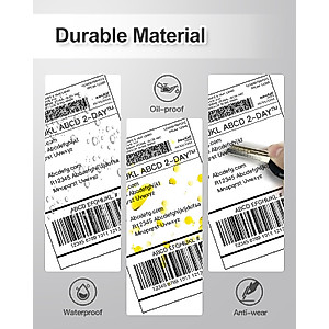 Thermal Labels, SWIFINT 4"x6" Direct Thermal Shipping Label, Perforated Fanfold Labels Compatible with Lable Printer MUNBYN, NELKO, IDPRT SP420, SP410, SWIFINT PL70E, Permanent Adhesive, Pack of 500