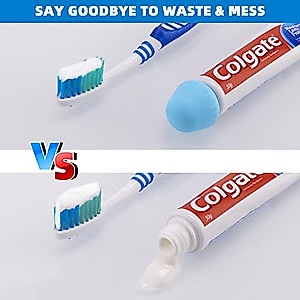 6-Pack Toothpaste Cap, Gelibo Self Closing Toothpaste Squeezer Dispenser for Kids and Adults, Easy to Use, Food Grade Silicone and BPA-Free Toppers, Hygiene No Waste No Mess
