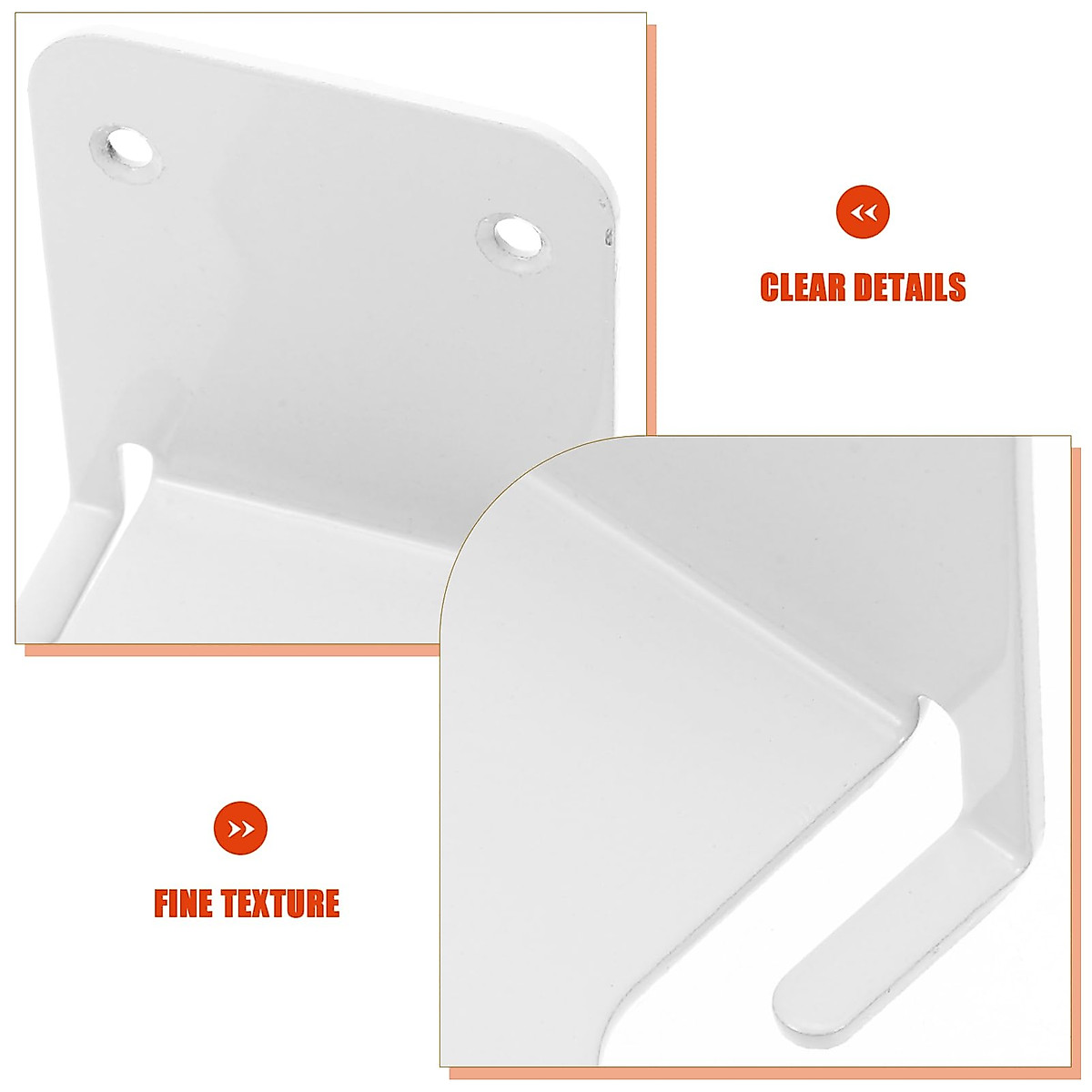 HOOTNEE 4pcs Invisible Bookshelf Wall Hanging Book Stand Bookshelfs Storage Shelves Book Shelves Storage Racks Wall-Mounted Book Holder Book Bracket Home Supplies Wrought Iron White