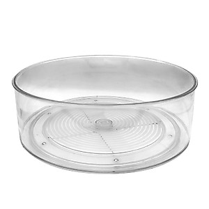 Kacua Lazy Susan, 9-Inch Turntable Kitchen Organizer, Organization and Food Storage Container for Cabinets, Pantry, Fridge, Countertop, Kitchen, Vanity, Clear