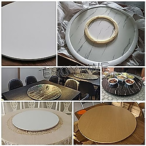 Lazy Susan Tabletop Rotating Serving Tray, Diameter 20~39 Inch Wooden Turntable For Dining Table, 360° Silent Smooth Rotation Serving Plate, For Restaurants Kitchens