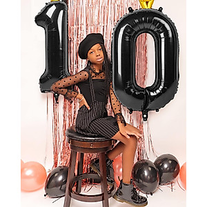 Black Number 12 Balloon 40 in, 12 Number Balloon, 12th Black Birthday Decorations, 12 Year Old Girl Boy Party Suppliers