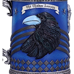 Nemesis Now Harry Potter Ravenclaw Hogwarts House Collectible Bronze Resin Tankard, 1 Count (Pack of 1), Blue Silver