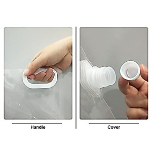 Grain Moisture-Proof Sealed Bag,6Pack Transparent Grain Storage Suction Bags,2 funnels,reusable, with carrying handle(2pcs 500ml,2pcs 1.5L,2pcs 2L)