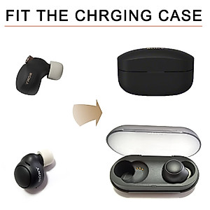 Foam Ear Tips for Sony WF-1000XM4/WF-1000XM5 Tips Replacement for Sony LinkBuds S/WF-C500/WF-1000XM3 Earbuds Tips for Sony Case Cover 3 Pairs Medium Gray