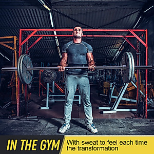 Olympic Barbell Bar 7 Feet Weight Bar, 20kg Men’s Solid Iron Weighted Workout Barbell Weight Straight Weightlifting Technique Bar for Home Fitness Exercise Equipment, Rated 700lbs for Weightlifting