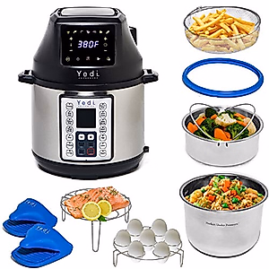 Yedi Tango, 2-in-1 Air Fryer and Pressure Cooker, 6 Quart, with Deluxe Accessory kit