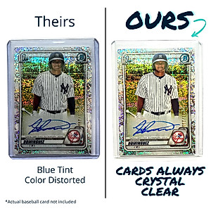 Breaker Bros 3x4 Crystal Clear No Blue Tint Premium 35pt 100 Top loaders for Cards & 100 Penny Sleeves for Trading Cards | Standard Size Clear Toploader Card Protectors for Collectible Trading Cards