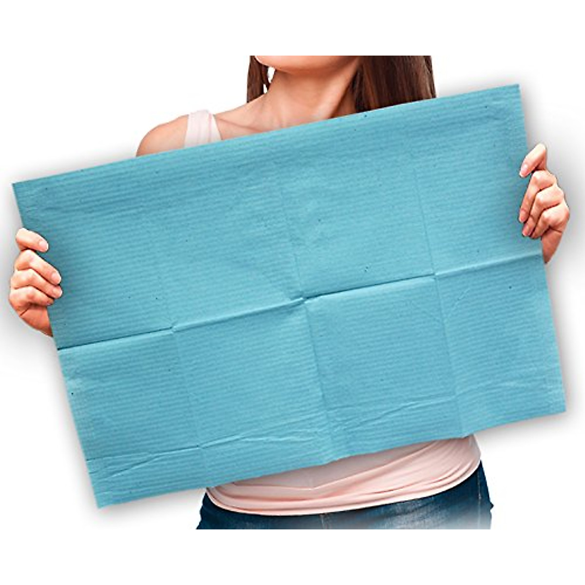 Adenna BIB741B Dental Bibs/Lap Cloths, Blue (Box of 500)