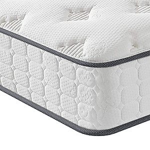 Twin XL Mattress, Vesgantti 10 Inch Hybrid XL Twin Mattress in a Box, Extra Long Twin Innerspring Mattress with Gel Memory Foam and Pocket Coils Spring, Tight Top Series Medium Firm Feel
