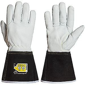Superior 370GFKLL Precision Arc Goatskin Leather TIG Welding Glove with Kevlar Lining, Work, Large (Pack of 1 Pair)