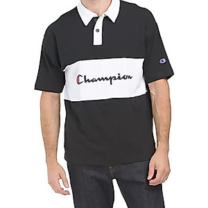 Champion Middleweight Rugby Polo, Black/White, Medium