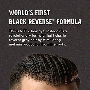 MARO17 Black+ Shampoo - Mens Shampoo for Gray Hair Reversal - Sulfate Free + DHT Blocker, Royal Jelly & Collagen for Thicker, Darker Hair - Protects Follicles, Promotes Growth, & Prevents Greying