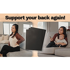 XCEL 3 Pack 27" x 20" x 1" Sofa Cushion Support, Chair Cushion Support Couch Sagging Support Seat Cushion to Fix Sagging Couch or Chairs (Black - 3 Pack)