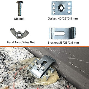 Sink Clips Undermount Kitchen Sink Clips, Epoxy Undermount Sink Brackets Supports for Bathroom Kitchen 10 Pack Kit