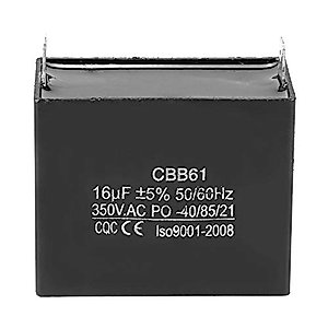 CBB61 Capacitor, Motor Starting Capacitor 350V AC 16uF 50/60Hz Motor Running Capacitor Generator CBB61 CQC Capacitor