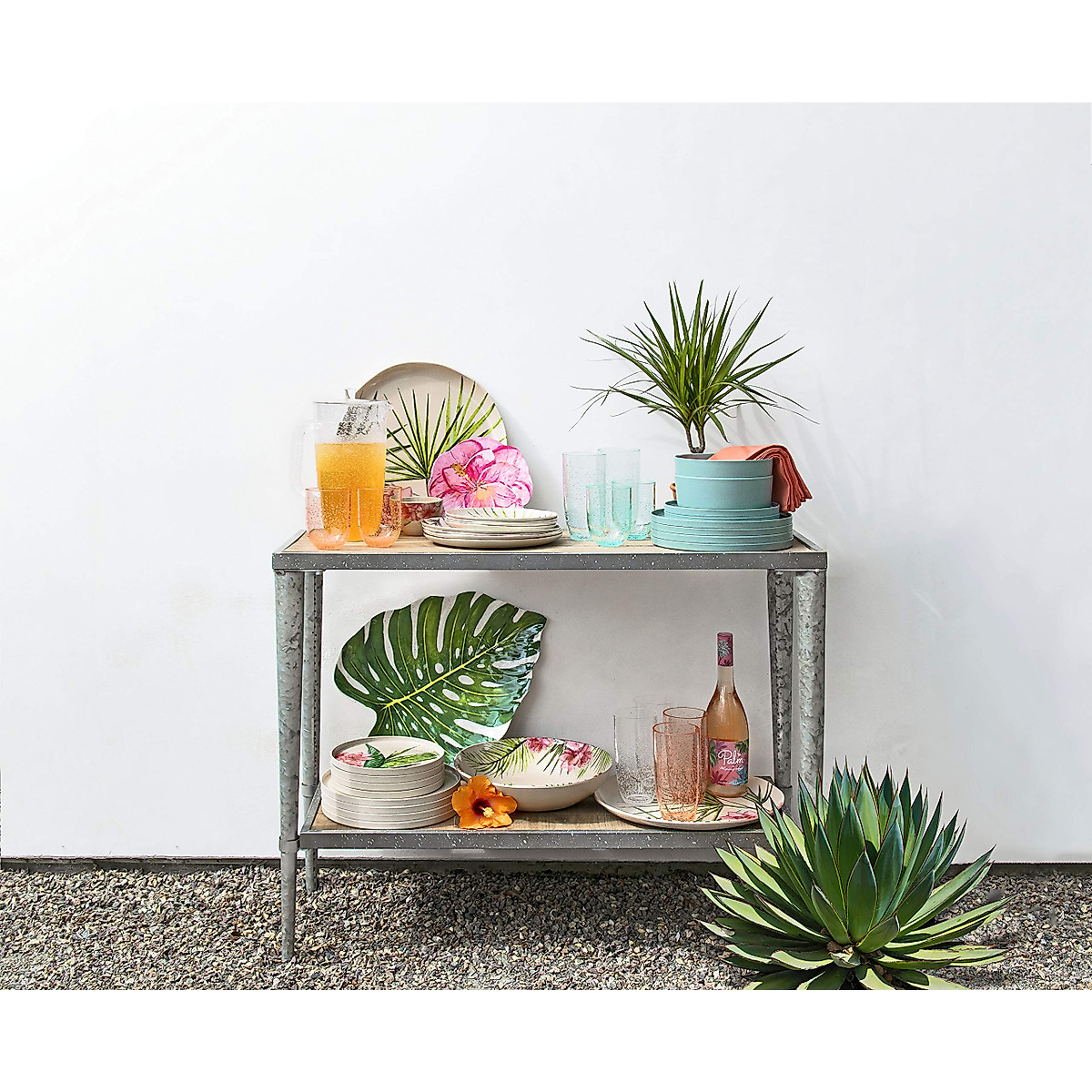 TarHong Bubble Double Old Fashion Glass Clear, 15.5 oz, Premium Plastic, Set of 6