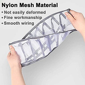 YMLHOME 3Pcs/Set Underwear Drawer Organizer Sock / Bra Organizer Divider Foldable Drawer Storage Box Closet Organizer for Underwear, Bras, Socks, Stockings, Scarves, Ties, Handkerchiefs (Grey)