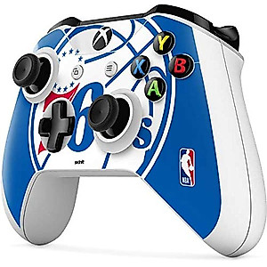 Skinit Decal Gaming Skin Compatible with Xbox One S Controller - Officially Licensed NBA Philadelphia 76ers Large Logo Design