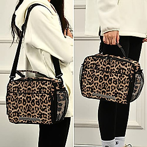 Lunch box Insulated Soft Lunch Bag Lunch Container Cheeteh Leopard Print for Office Work School Picnic Beach