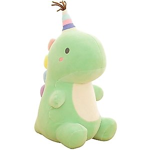 YUESUO Cute Dinosaur Plush Toys,Dino Stuffed Animal,Soft Animal Dino Plush,Birthday Gifts for Kids Girls Boys Green 9.4 Inch