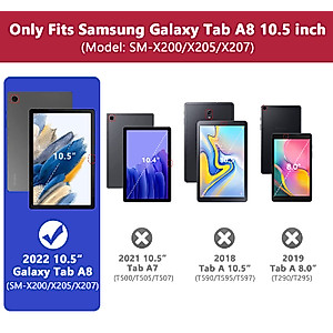 Grifobes Galaxy Tab A8 Case, for Samsung Galaxy Tab A8 Case 10.5 inch 2022 Shockproof Rugged Protective Cover with Stand for 10.5" Tablet SM-X200/X205/X207 for Kids Boys Children (Red+Blue)
