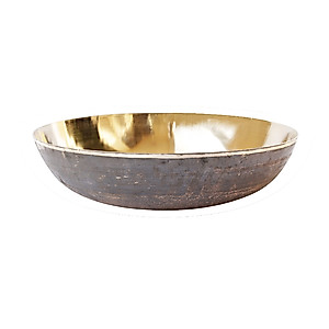 De Kulture Handmade Bronze Kansa Bowl for Biryani, Ramen, Noodle, Macaroni, Spaghetti and Pasta, Ideal for Serving & Dining Table Decoration, 7.5" x 2.25" (DH) Inches