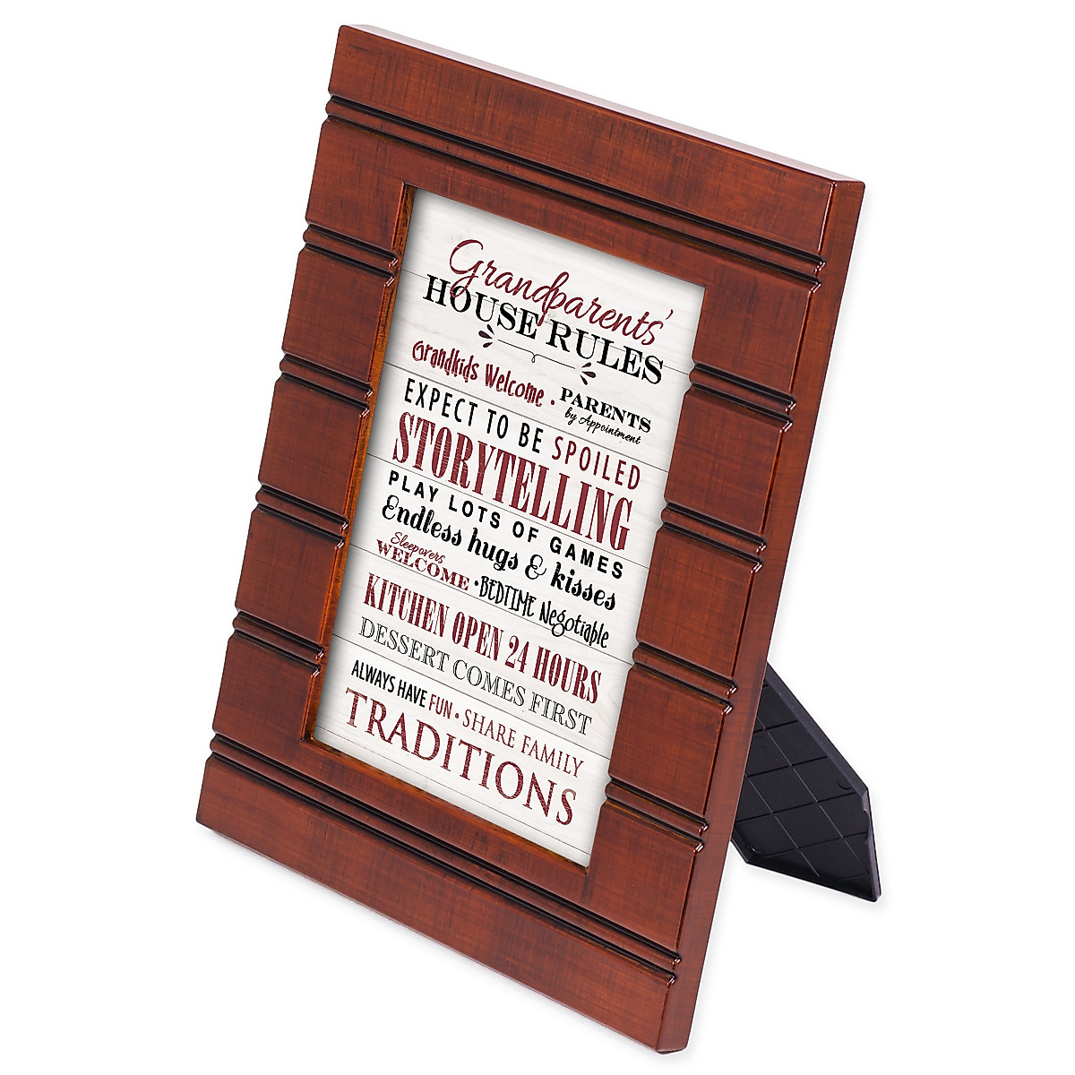 Grandparents' House Rules Wood Finish 8 x 10 Framed Wall Art Plaque