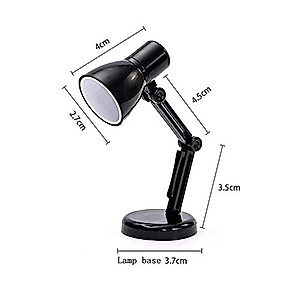 Yiwu Ruizhen Mini Book lamp,Mini Desk Light,Bedroom Small Night lamp, Warm Light,Eye Protection Battery-Operated (3 pcs LR41),Compact Portable lamp,Eye-Caring(White)