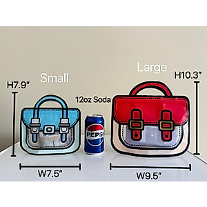 OWLSOME Trendybag Red and Blue Top-handle Party Goodie bags, Grip n’ Seal gift bags with Stand-up bottom, Birthday Bags, 20 Pcs (Large, Blue)