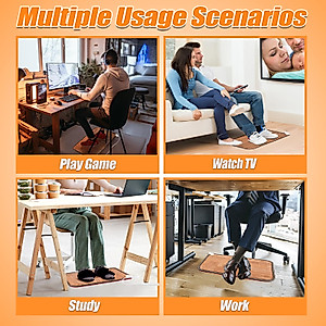 Heated Floor Mat - Foot Warmer Under Desk, 11.8x19.7in Heated Feet Rest for Home Office Desk, Winter 110V Electric Heating Pad with 3 Timers & 10 Adjustable Temperature