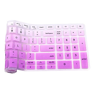 Keyboard Cover Compatible for Dell Inspiron 15 3000 3501 3502 3505, Dell Inspiron 15 5000 5505 5584 5590 5593 5598 5508 5501 5502, Dell Inspiron 15 7000 7590 7591 7501 7506 7706 (Gradient Purple)
