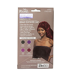 Ms. Remi Max Jumbo Braid Shower Cap Burgundy