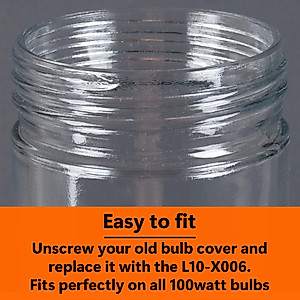 Light Bulb Cover, Sturdy Clear Glass Light Bulb Protector Cage for Outdoor Globe Light Bulb Fixtures Cover, Dining Light Bulb, Hood Bulbs, Home Light Bulb Covers by FryOilSaver Co. #31902 (Pack of 1)