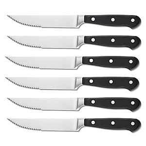 WÜSTHOF Classic 6-Piece Steakhouse Knife Set,Black