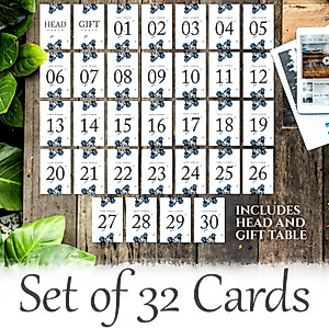 1-30 Table Numbers, Wedding Table Numbers Plus Head Table and Gift Table 32 Pieces, Double Sided Wedding Reception Table Numbers, Wedding Seating Chart, Special Event Table Number Signs 4x6.