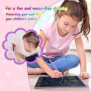 TECJOE 2 Pack 10 Inch LCD Writing Tablet, Colorful Doodle Board Electronic Drawing Pads, Kids Travel Games Learning Toys Christmas Birthday Gifts for 3 4 5 6 7 Year Old Boys Girls Toddlers