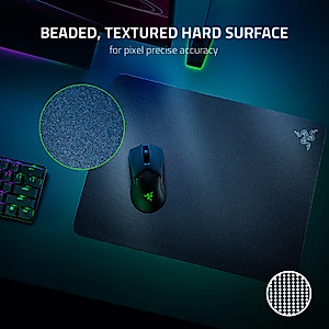 Razer Acari Ultra-Low Friction Gaming Mouse Mat: Beaded, Textured Hard Surface - Large Surface Area - Thin Form Factor - Anti-Slip Base - Classic Black