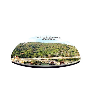 Lakshman Jhula Rishikesh India Fridge Magnet 3D Crystal Glass Tourist City Travel Souvenir Collection Gift Strong Refrigerator Sticker