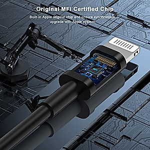 Lightning to 30 Pin Adapter for iPhone, [Apple MFi Certified] 8-Pin to 30-Pin Female Charging and Data Transfer Converter Compatible with iPhone 14 13 12 11 Xs X 8 7 6 iPad iPod-No Audio (Black)