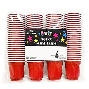 60pc Red Cup Mini Party Shot Glasses Set (2-Ounce)