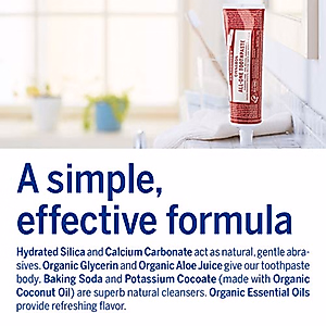 Dr. Bronner’s - All-One Toothpaste (Cinnamon, 5 ounce, 3-Pack) - 70% Organic Ingredients, Natural and Effective, Fluoride-Free, SLS-Free, Helps Freshen Breath, Reduce Plaque, Whiten Teeth, Vegan