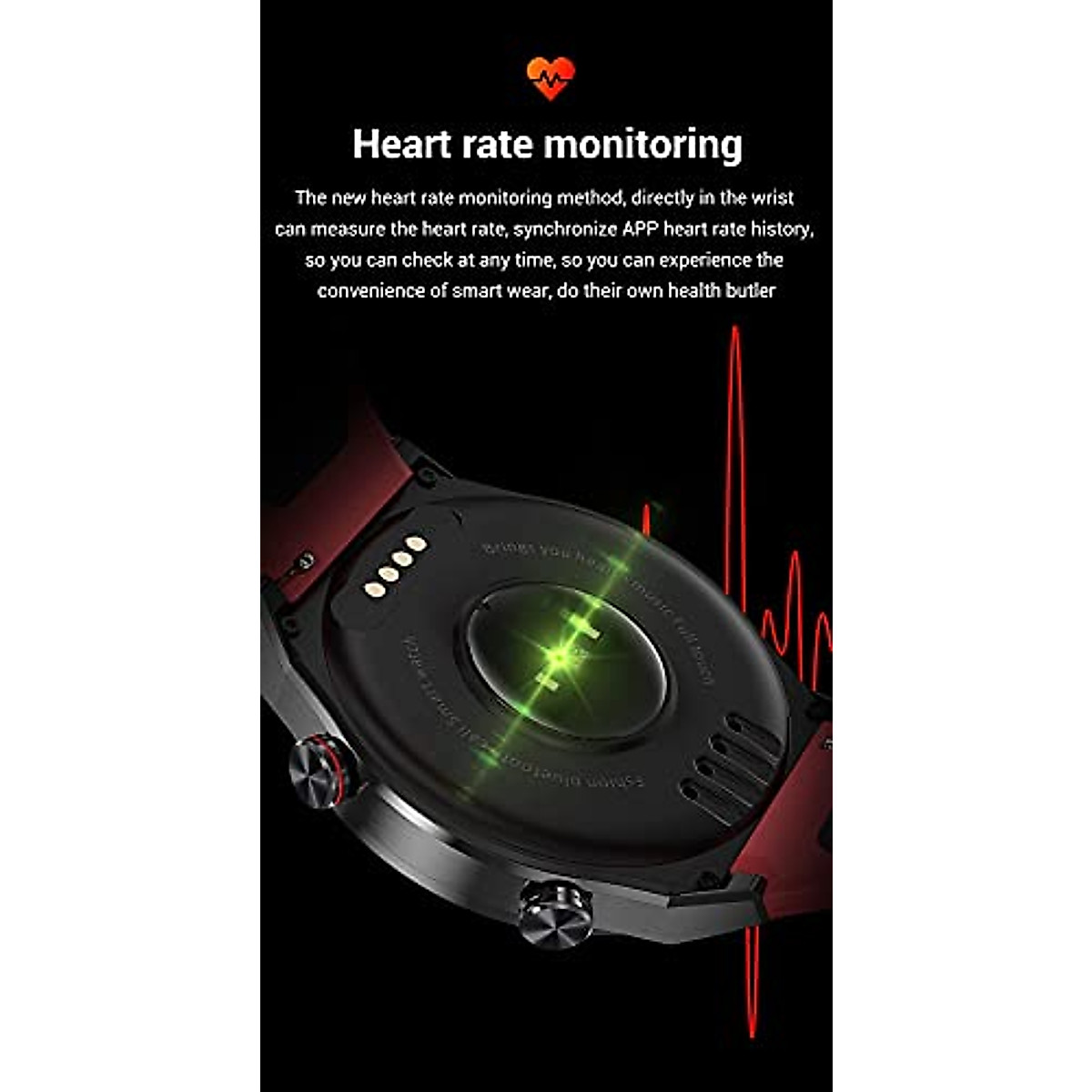 XYJ Smart Watch for Android Phones Compatible with iPhone 1.28 Inch Touch Screen Fitness Tracker with Heart Rate Monitor and Blood Oxygen Saturation 5ATM Waterproof Smartwatch for Women Men (Color :