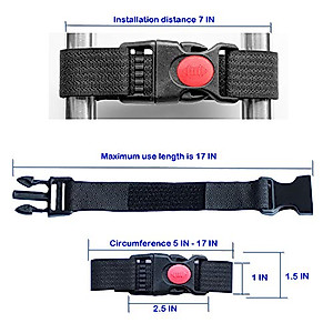 Vukgahao French Door Fridge Lock Multifunctional Baby Cabinet Lock for Refrigerators Cabinets RV Cable Tie Best Gifts for Child Safety Products Black 2 Pack