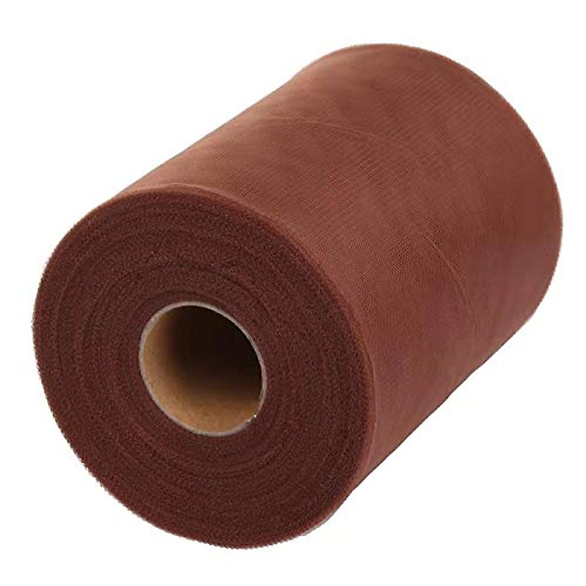 Tulle Roll Spool Fabric for Sewing, Table Skirt and Wedding Decoration,6 Inches by 100 Yards! (Brown)