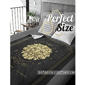 InnoBeta Leo Gifts Zodiac Astrology Sign Bed Flannel Blanket Throws, Birthday for Women Men, Constellation Gifts for Friends, Girlfriend, Wife (50"x 65")