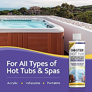 Bio Ouster 3in1 Weekly Hot Tub Cleaner, Conditioner, Clarifier - Hot Tub Chemicals, Inflatable Hot Tub Chemicals, Spa Chemicals for Hot Tub, Spa Cleaner Hot Tub Clarifier, Spa Clarifier (4 Week Kit)