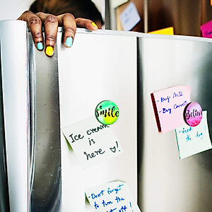 Outus 12 Pieces Motivational Glass Fridge Magnets Inspirational Quote Refrigerator Magnets for Classroom Whiteboard Locker Fridge Supplies